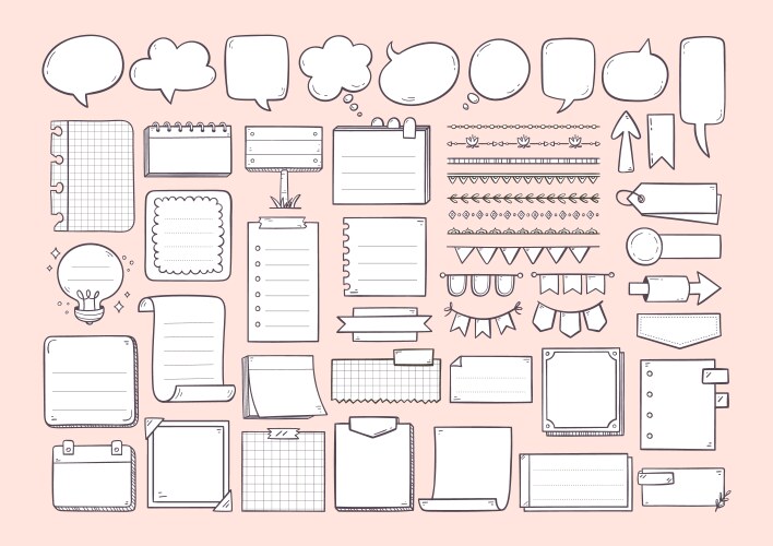 Sticker set for planner Royalty Free Vector Image