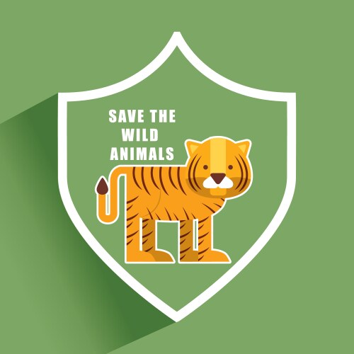Save the animals Royalty Free Vector Image - VectorStock