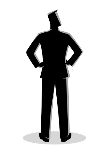 Side view of man standing Royalty Free Vector Image