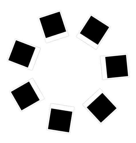 Set photo frame creative shape moon Royalty Free Vector