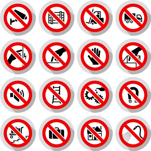 Prohibited Symbol Vector Images (over 75,000)