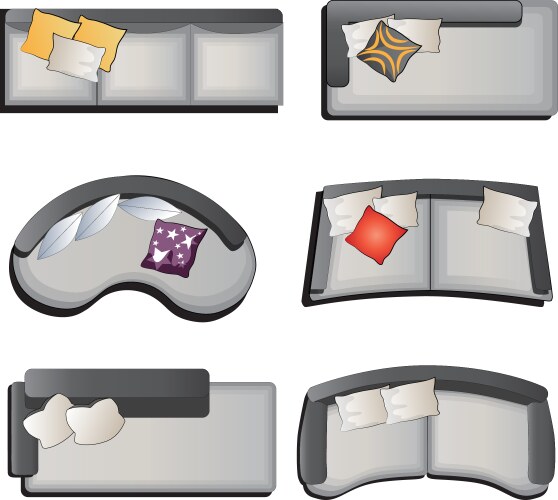 People sitting top view set 3 Royalty Free Vector Image