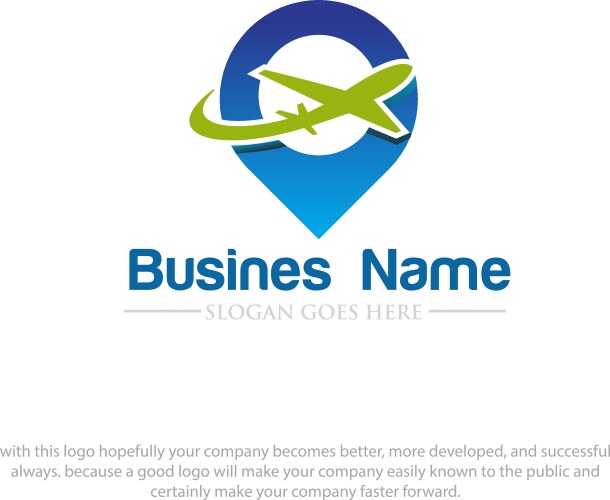 Business travel logo designs Royalty Free Vector Image