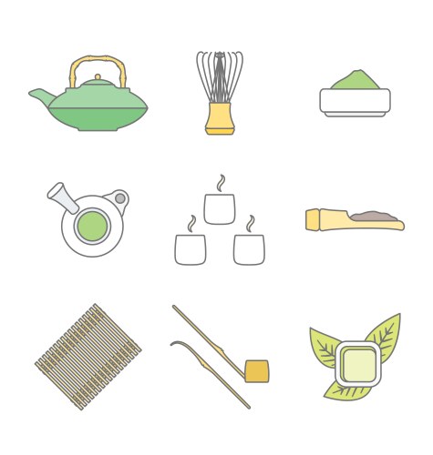 Asian Tea Ceremony Japanese Chinese Oriental Vector Image