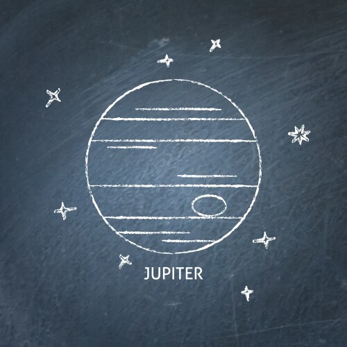 Zodiac and astrology symbol of the jupiter planet Vector Image