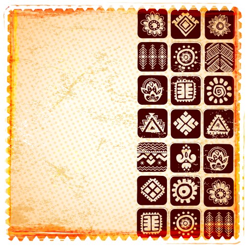 Ethnic tribal pattern background for brochure Vector Image