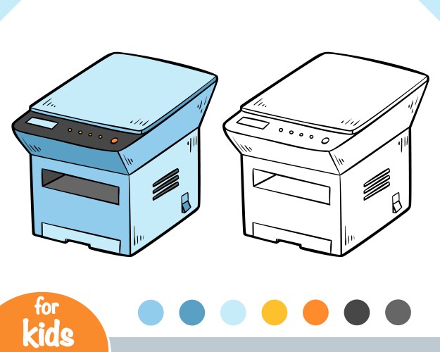 Coloring book image scanner Royalty Free Vector Image