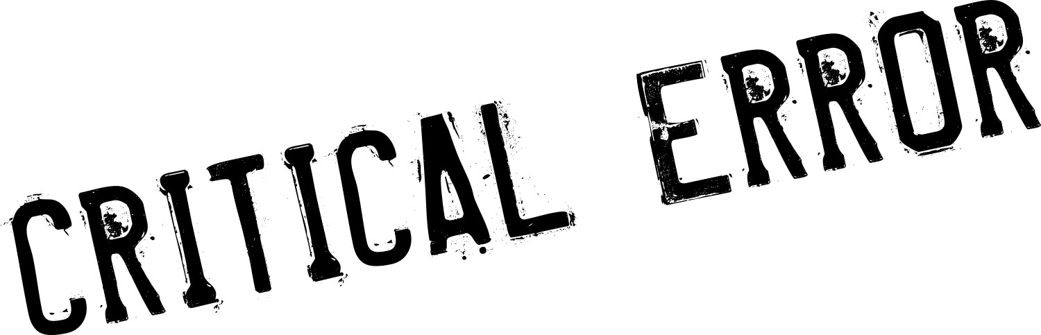 Critical error stamp Royalty Free Vector Image