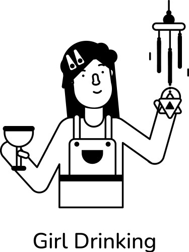 Drinking water Royalty Free Vector Image - VectorStock