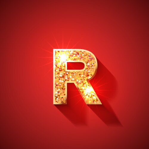 Golden ornamental alphabet letter a font Vector Image