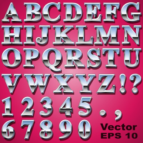 Metal Engraved Letters Vector Images (over 450)