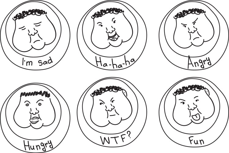 Fat Man Emoji Face Vector Images (85)