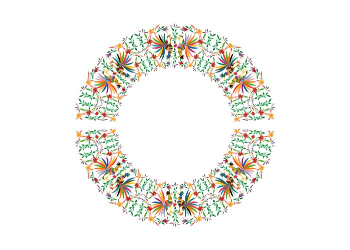 Porcelain decorative round Royalty Free Vector Image