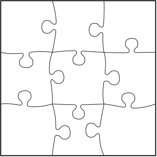 3x2 puzzle pieces Royalty Free Vector Image - VectorStock