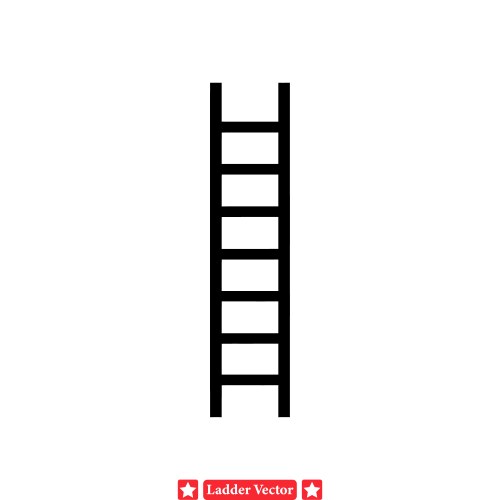 Step up your game ladder silhouettes for visual Vector Image