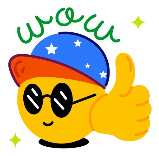 Awesome emoji Royalty Free Vector Image - VectorStock