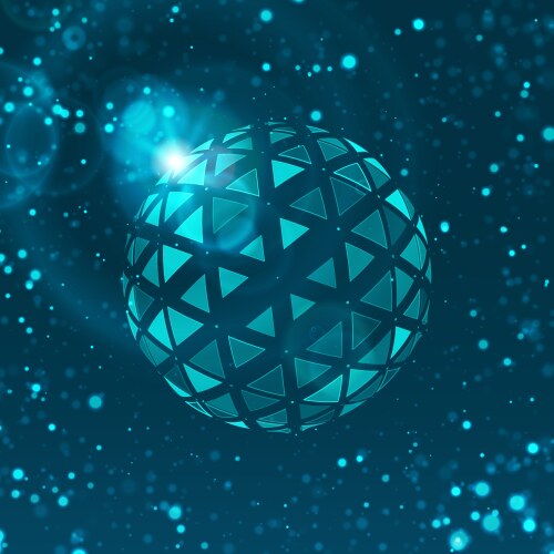 Futuristic geometric sphere Royalty Free Vector Image