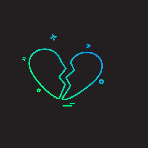 Two hearts and endless loop symbol logo infinity Vector Image
