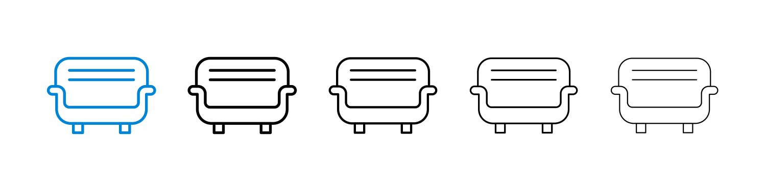 Lounge icon set on white background Royalty Free Vector