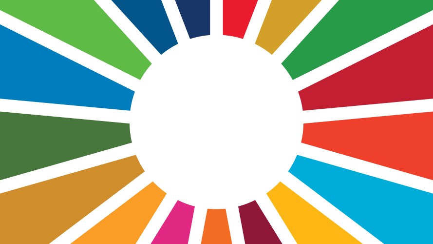 Pie chart showing sustainable development goals Vector Image