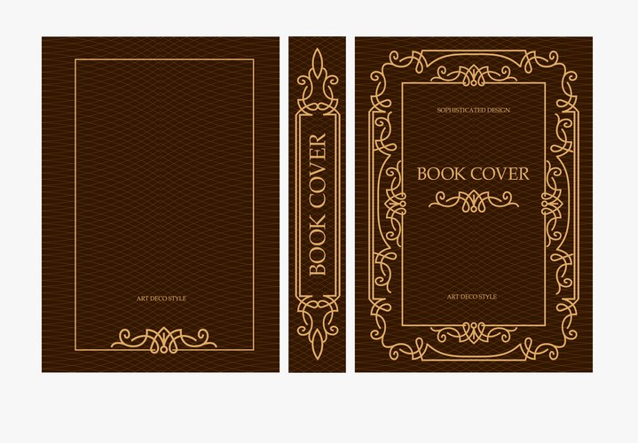 Vintage Book Cover - Art Deco Style – Royalty-Free Vector | VectorStock