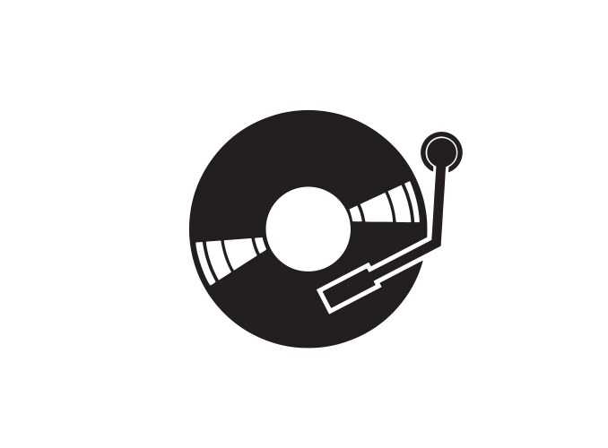 Vinyl record logo Royalty Free Vector Image - VectorStock