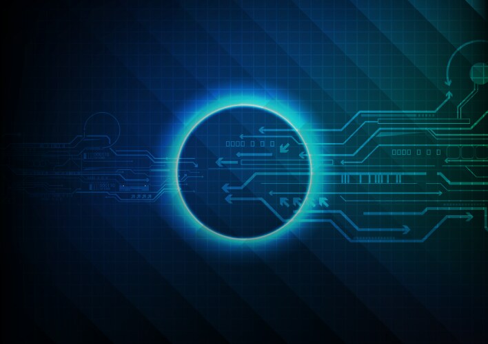 Blue green technology game background Royalty Free Vector