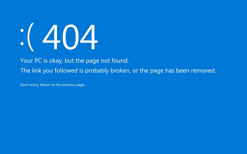 Blue screen of death system crash report Vector Image