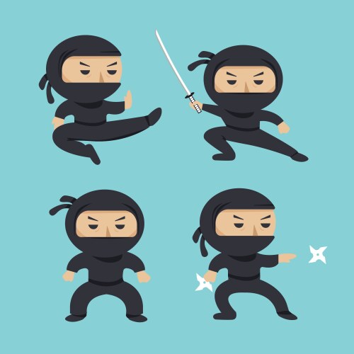 Ninja cartoon Royalty Free Vector Image - VectorStock