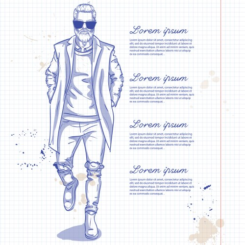 Silhouette of a jumping man 3d model human Vector Image