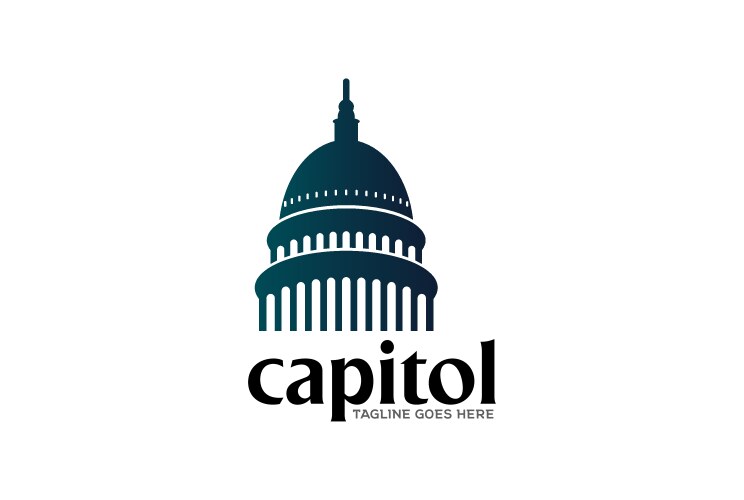 Capitol logo design Royalty Free Vector Image - VectorStock