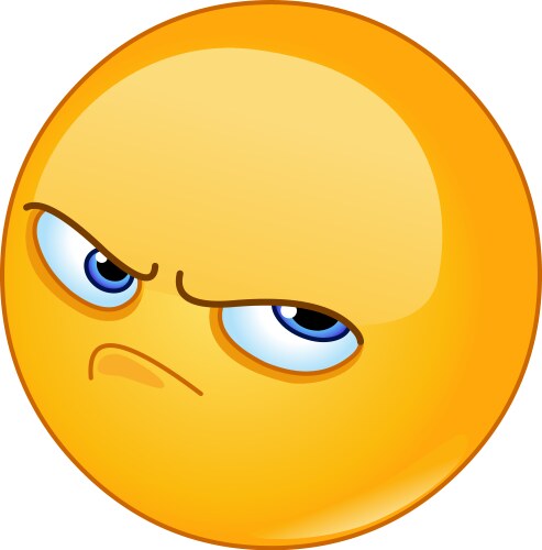 Mad emoticon Royalty Free Vector Image - VectorStock