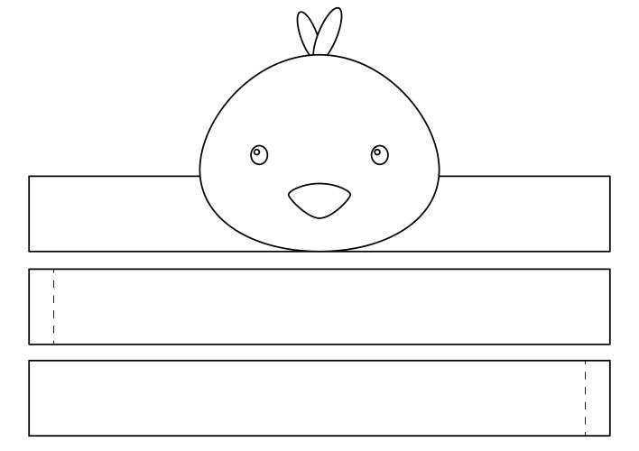 Printable chicken paper crown party headband die – Royalty-Free Vector ...