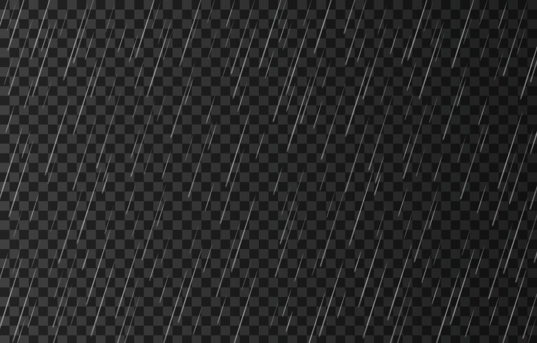 Rain drops isolated on transparent background Vector Image