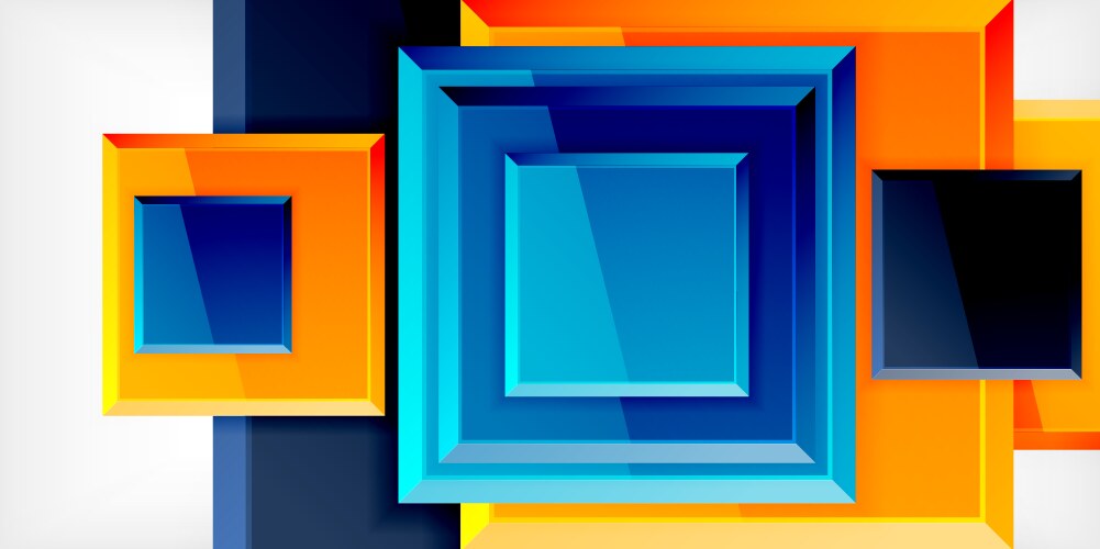 Shiny glossy metallic or plastic square design Vector Image