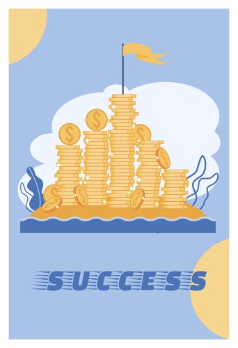 Cartoon purposeful effort to achieve goal Vector Image