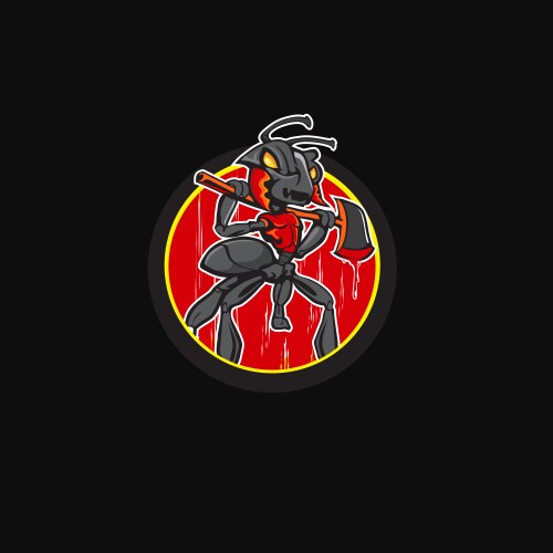 Ant Mascot Character Design Element Royalty Free Vector