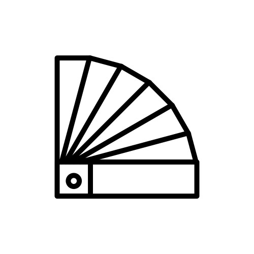 Color swatch icon setpantone symbol Royalty Free Vector