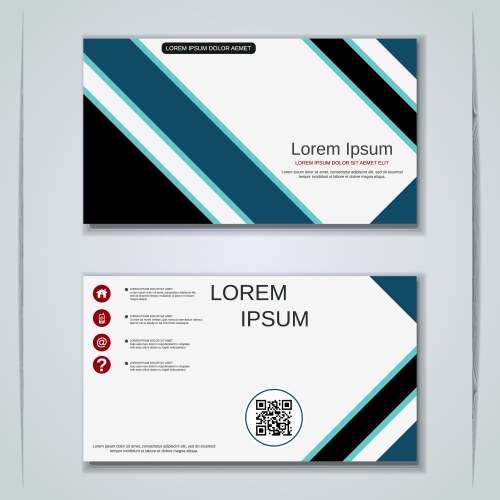 Modern business visiting card design template Vector Image