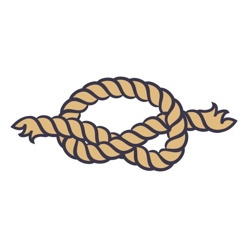 Circular rope knot color stroke Royalty Free Vector Image