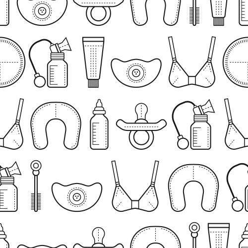 Seamless pattern of baby icons Royalty Free Vector Image