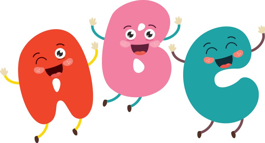 Cartoon letters Royalty Free Vector Image - VectorStock