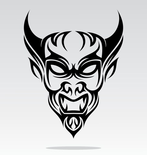 Eyes tribal tattoo design Royalty Free Vector Image