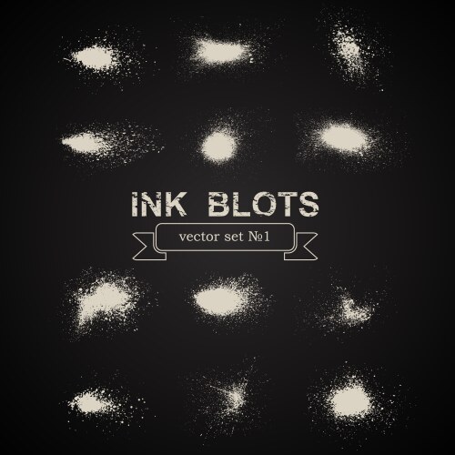 Two ink blot monsters Royalty Free Vector Image