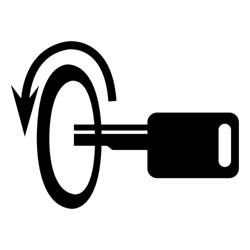 Symbol switch off engine isolate on white Vector Image