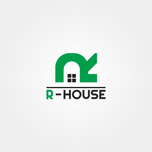House icon template with g letter home creative Vector Image