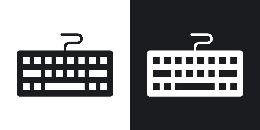 Keyboard icon set Royalty Free Vector Image - VectorStock