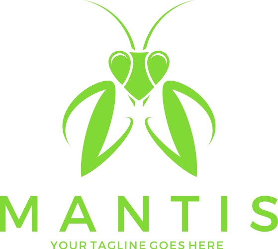 Praying mantis cartoon Royalty Free Vector Image