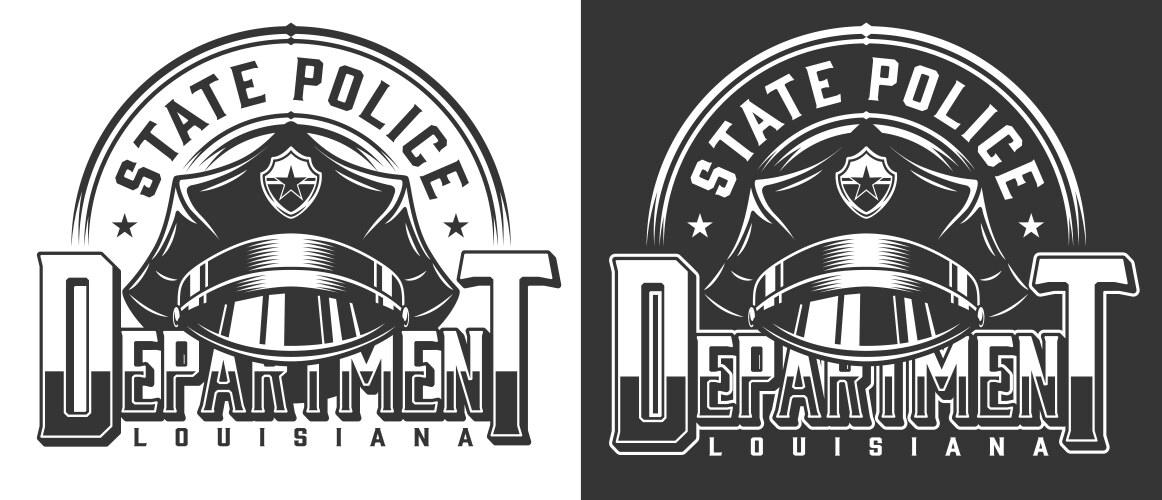 Vintage policeman label concept Royalty Free Vector Image