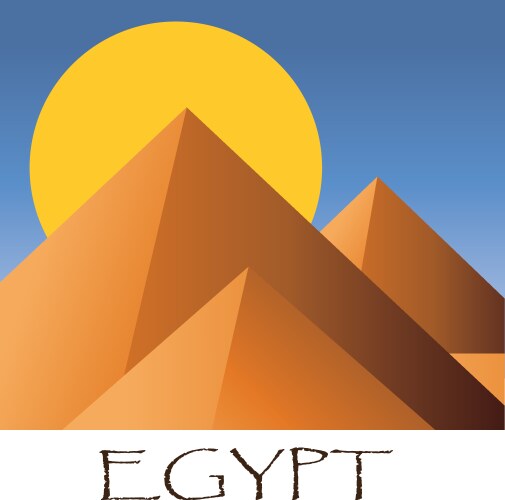 Egyptian pyramids desert Royalty Free Vector Image